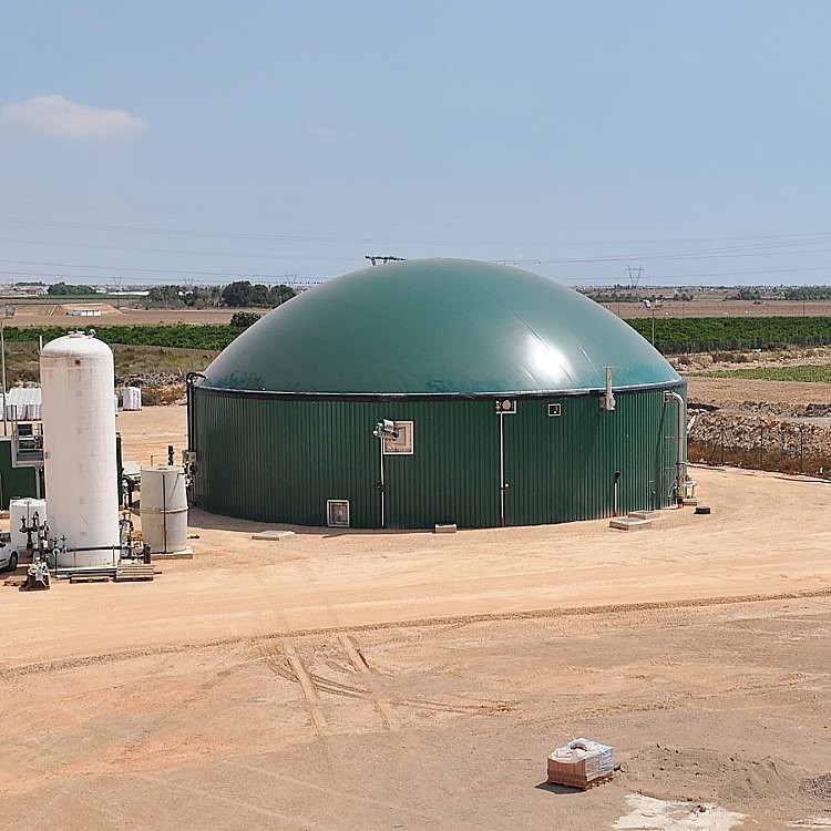 3000M3 Green Biogas Dome Double Membrane Automatic Control Bio Gas Holder
